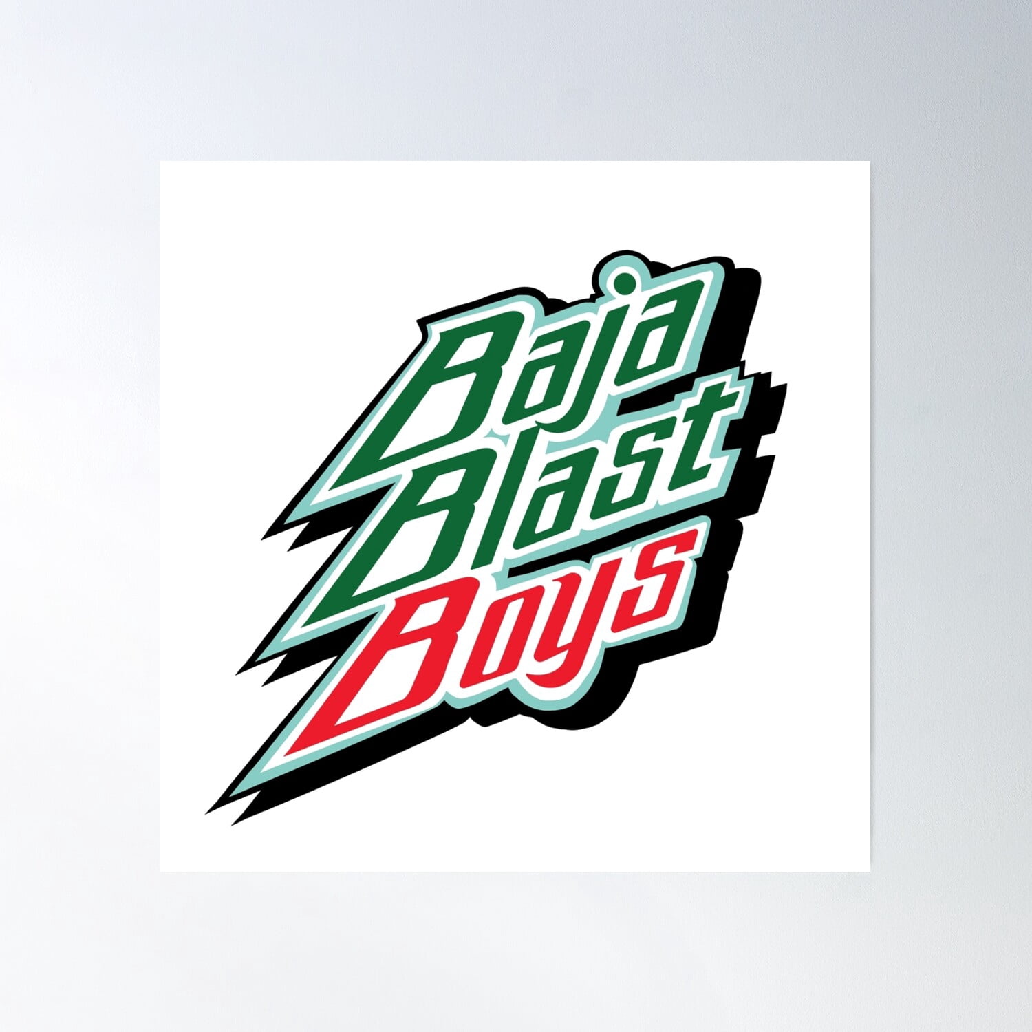 Baja Blast Boys Poster Wall Art, Modern Wall Decor, 24x24 UNFRAMED ...