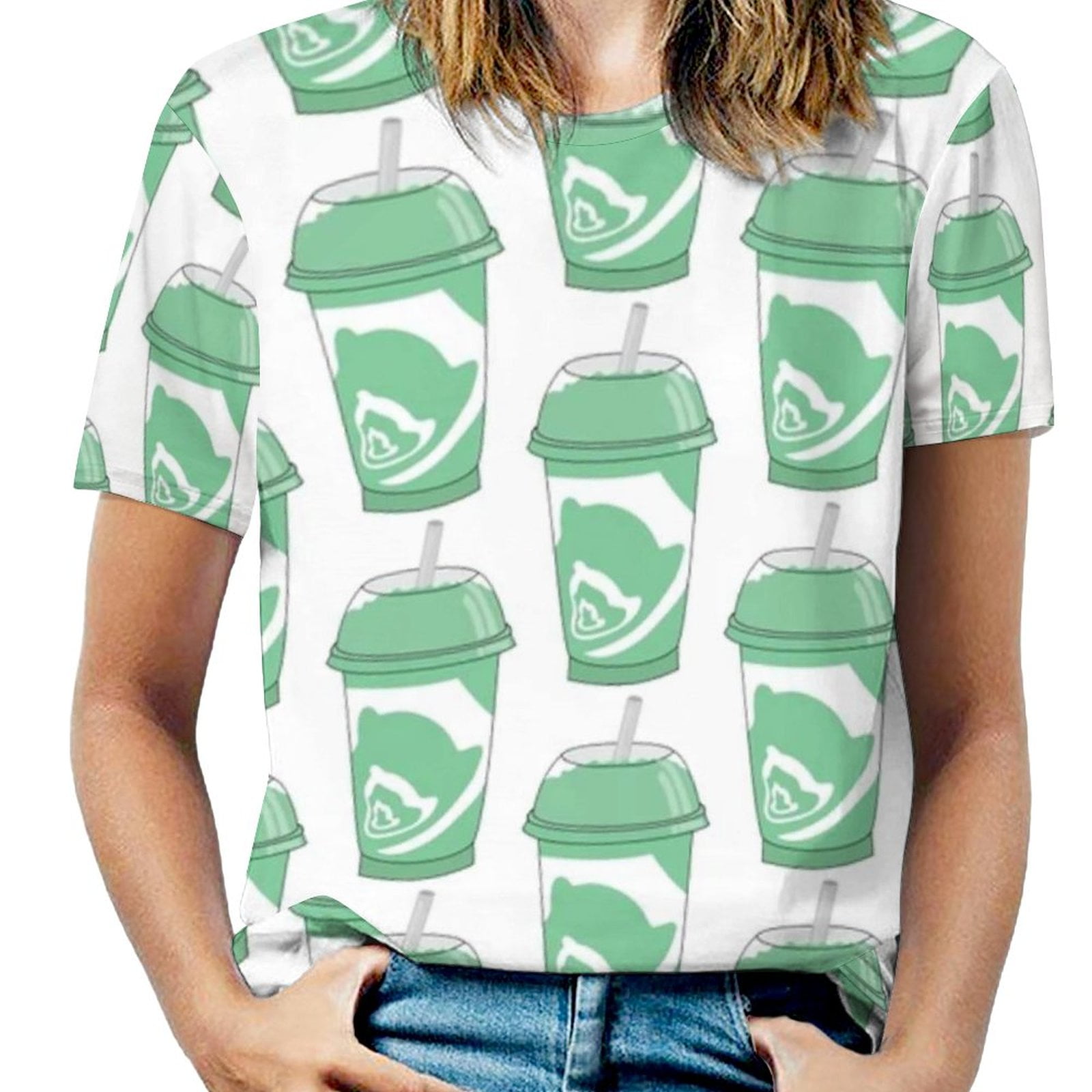 Baja Blast Freeze Women Zipper Sexy Printed Vintage T Shirts Tops Full ...