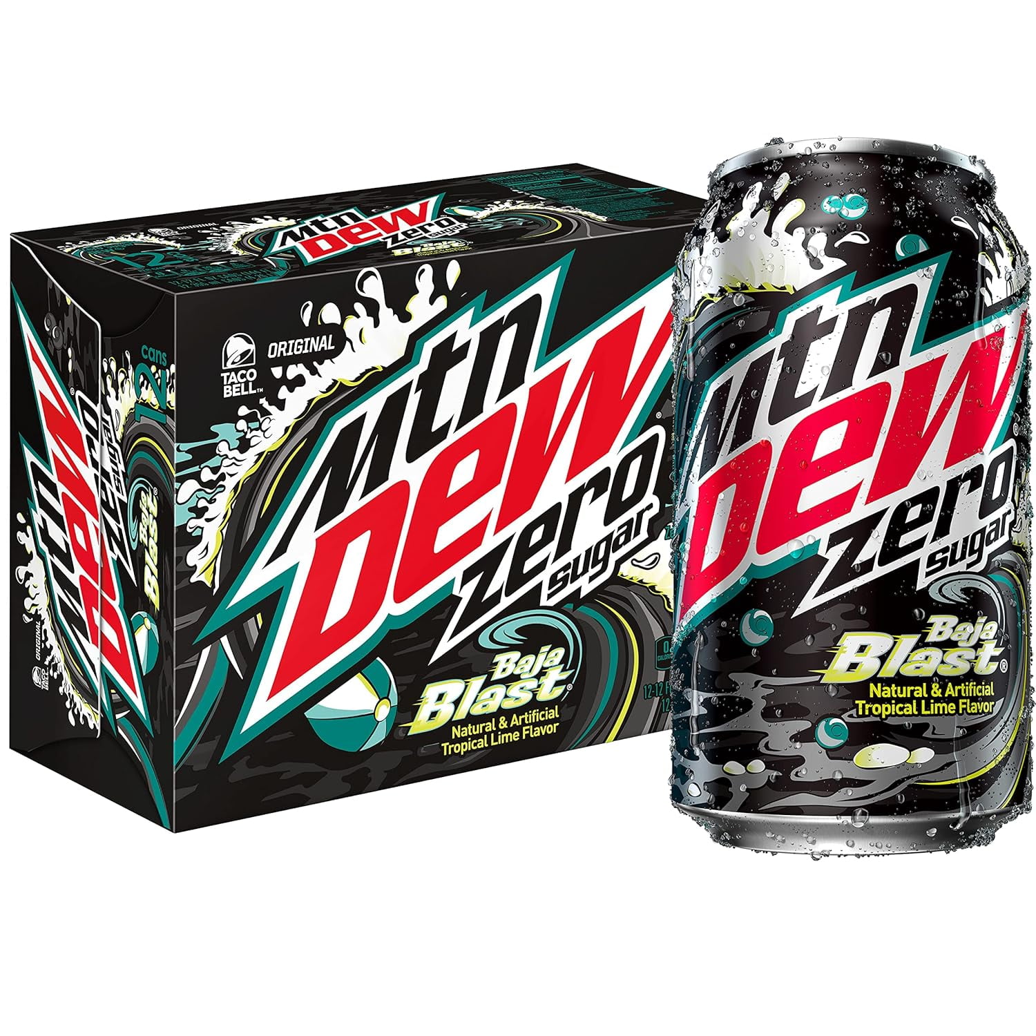 Baja Blast Soda, Tropical Lime Flavor, 12pk 12oz Cans, Limited Time ...