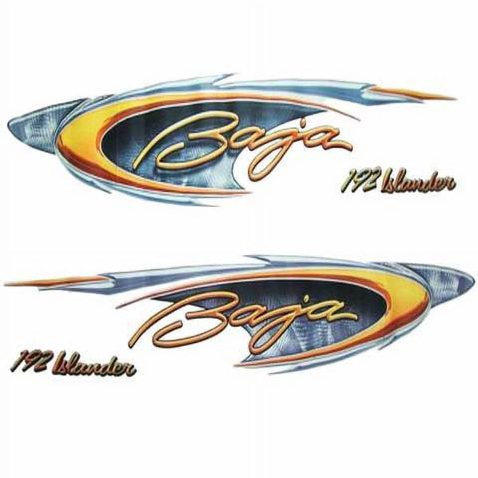 Baja Boat Decals 1793531 | 192 Islander Blue Orange (Set of 4 ...