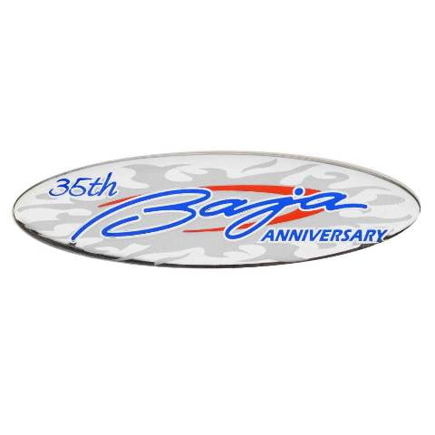 Baja Boat Raised Emblem Decal 1805471 | 35th Anniversary Silver Blue ...