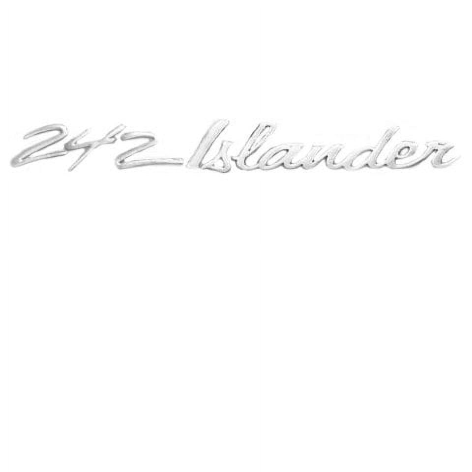 Baja Boat Raised Foam Filled Vinyl Decal | 242 Islander Silver ...