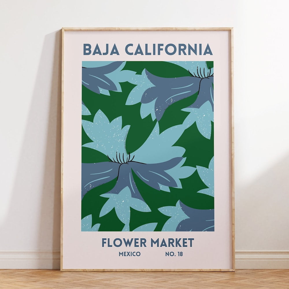 Baja California Print Cute Mexican Wall Art Baja California Mexico ...
