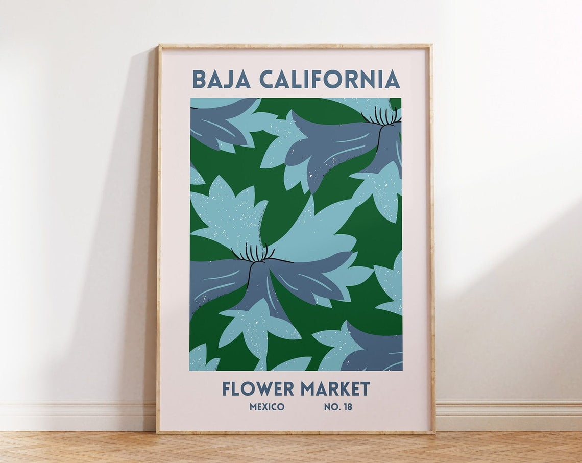 Baja California Print Cute Mexican Wall Art Baja California Mexico ...