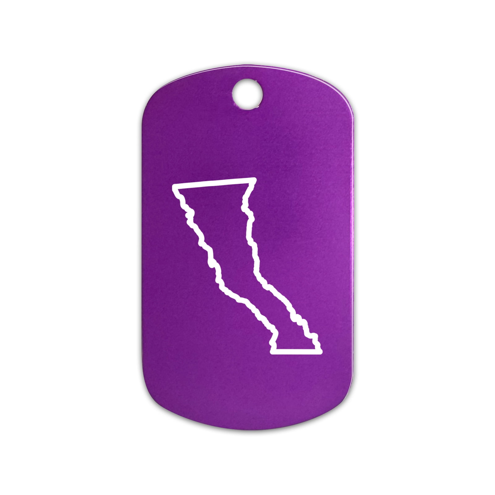 Baja California State Shaped GI Dog Tag Aluminum Keychain bs mexico ...