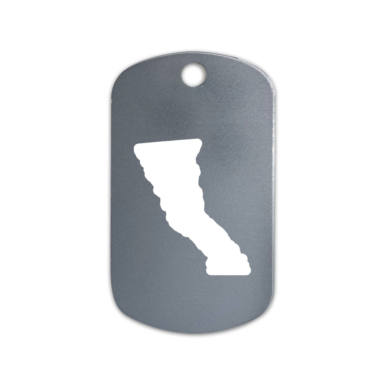 Baja California State Shaped V2 GI Dog Tag Aluminum Keychain outlined ...