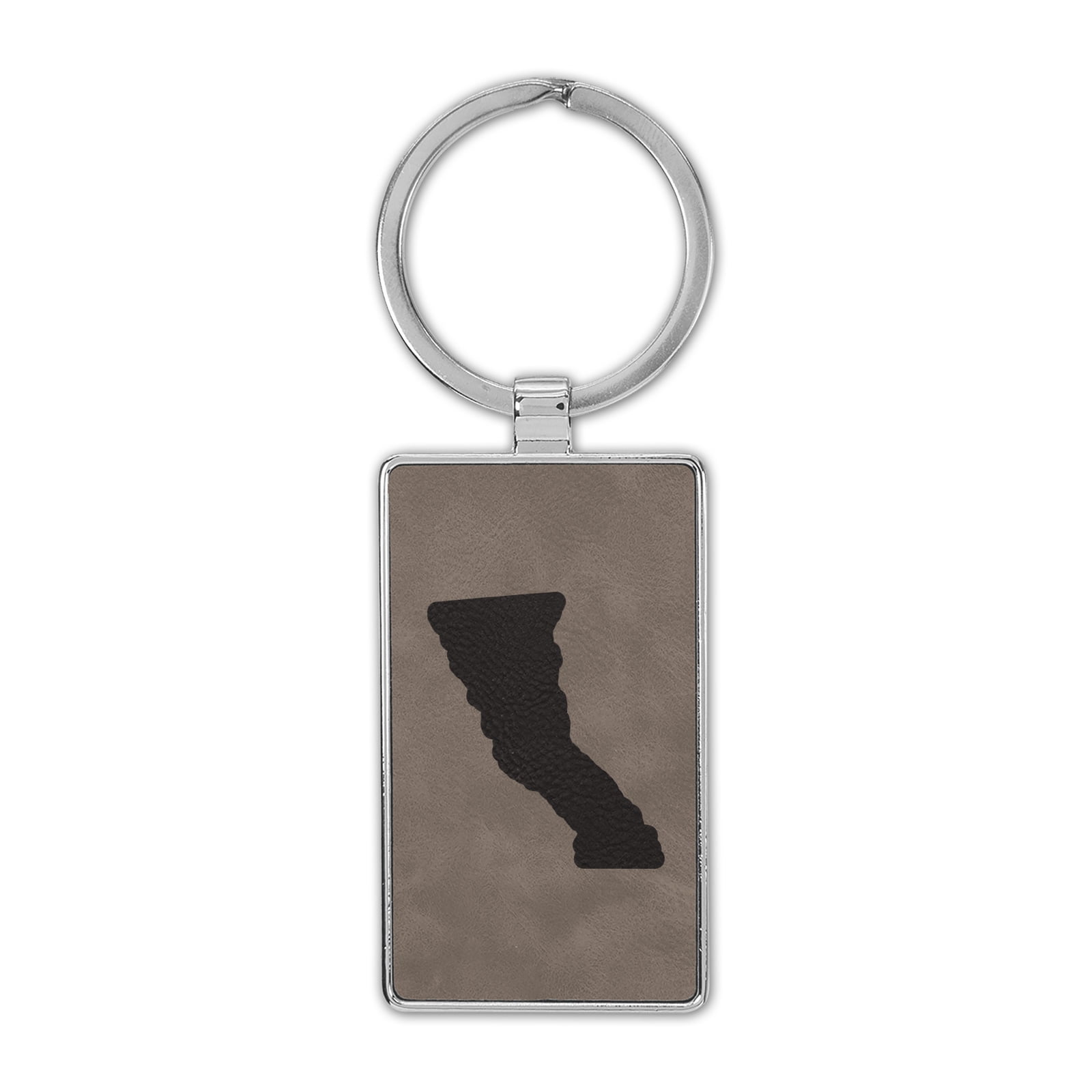 Baja California State Shaped V2 Premium Leatherette Keychain outlined ...
