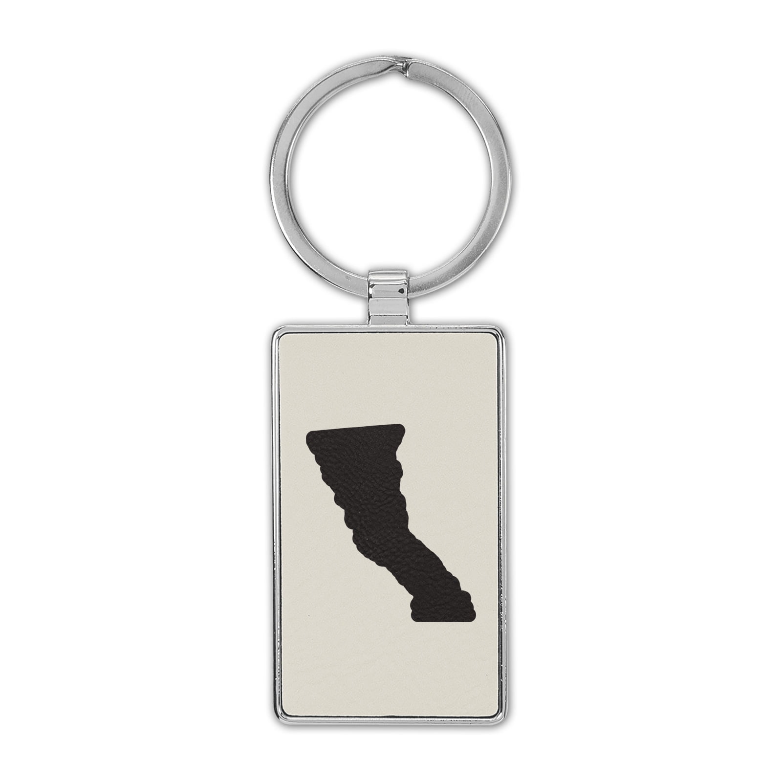 Baja California State Shaped V2 Premium Leatherette Keychain outlined ...