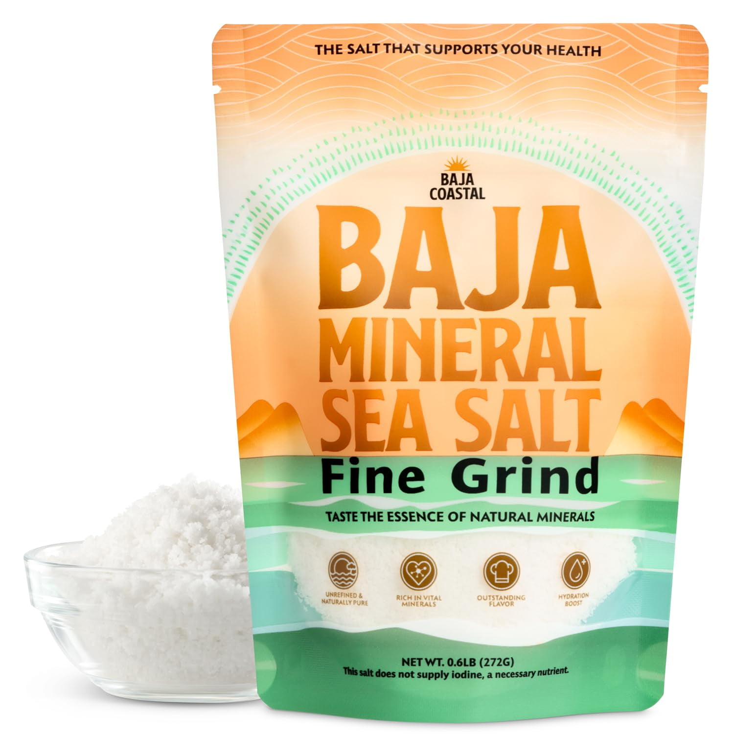 Baja Coastal - Baja VTF5 Mineral Sea Salt, Fine Grind, Essential ...