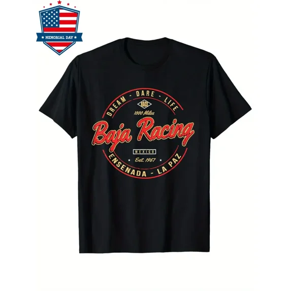 Baja Racing Men'S Vintage-Inspired Cotton T-Shirt - 1000 Miles Racing ...
