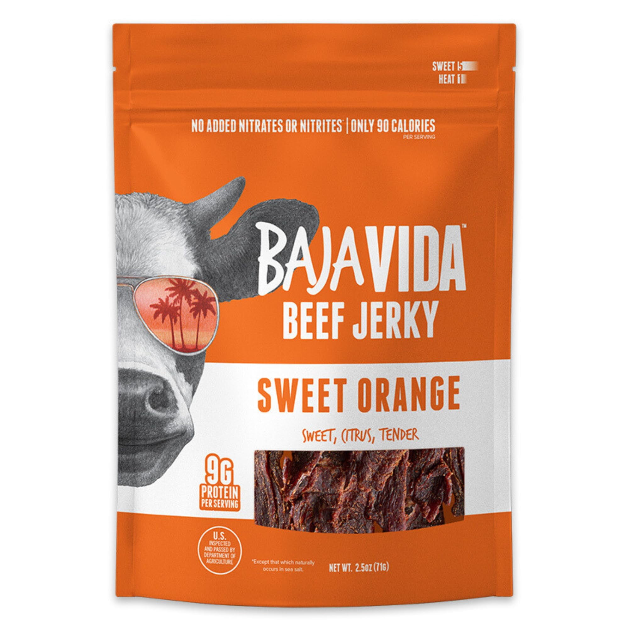 Baja Vida Sweet Orange Beef HYZ01 Jerky - Beef Jerky Snack Packs ...