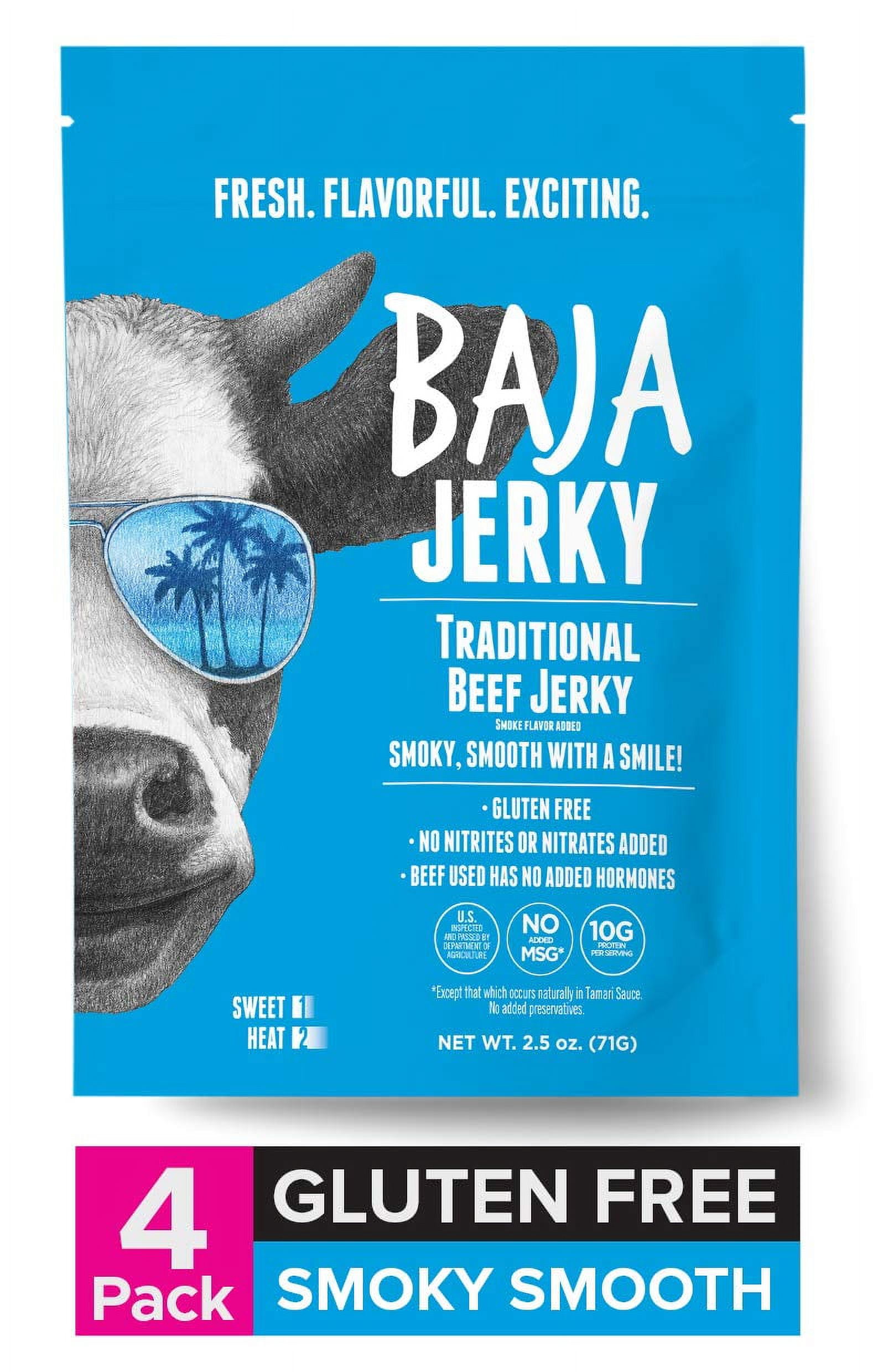 Baja Vida Traditional Beef ZS23 Jerky - Sweet and Spicy Beef Jerky ...