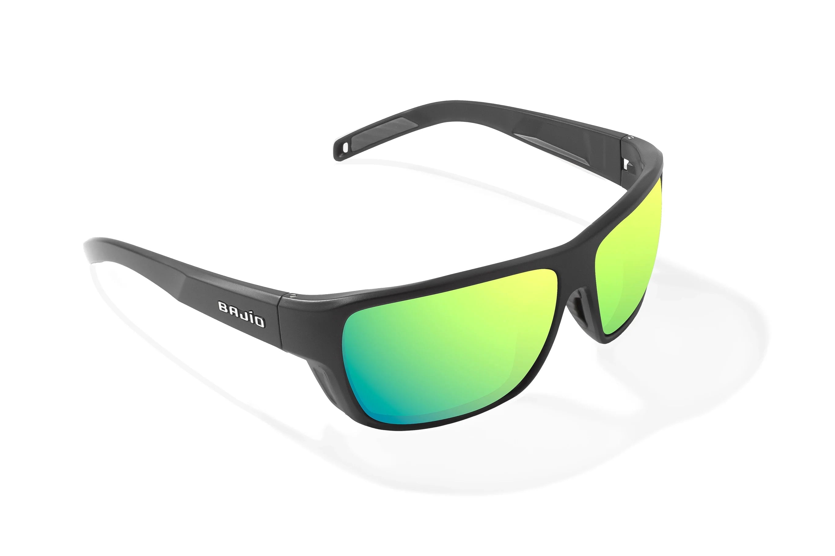 Bajio Sunglasses RIG220112 Rigolets Green Mirror Glass Black Matte ...