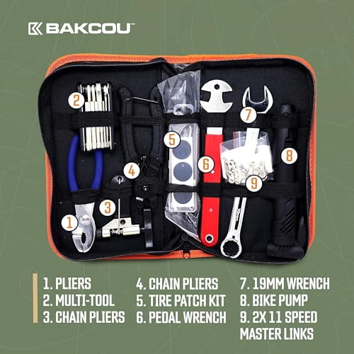 Bakcou | Trailside Repair Kit - Portable eBike and Bicycle Trailside Repair Set - Chain Pliers ...
