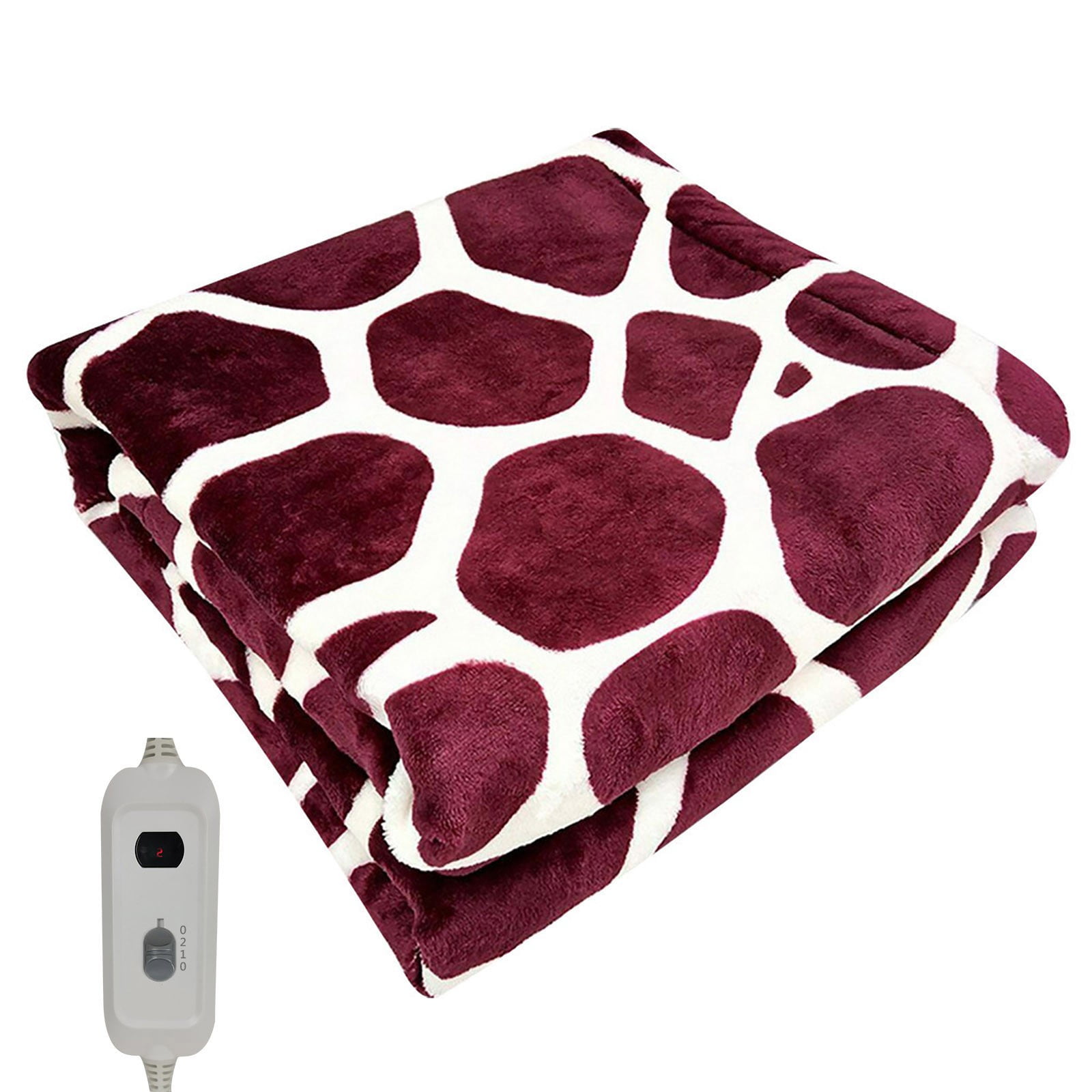 Bakdue Polyester Blanket, Soft Flannel Electric Heated Winter Blanket ...