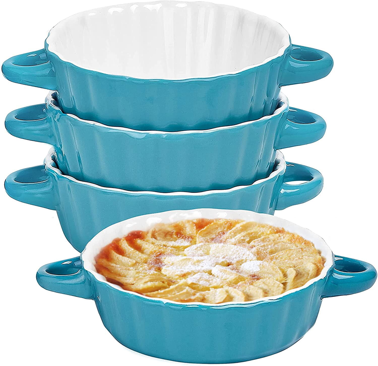 Bake And Serve - Small 10oz. Microwave Bakeware, Oven Safe Set Of 6 ...