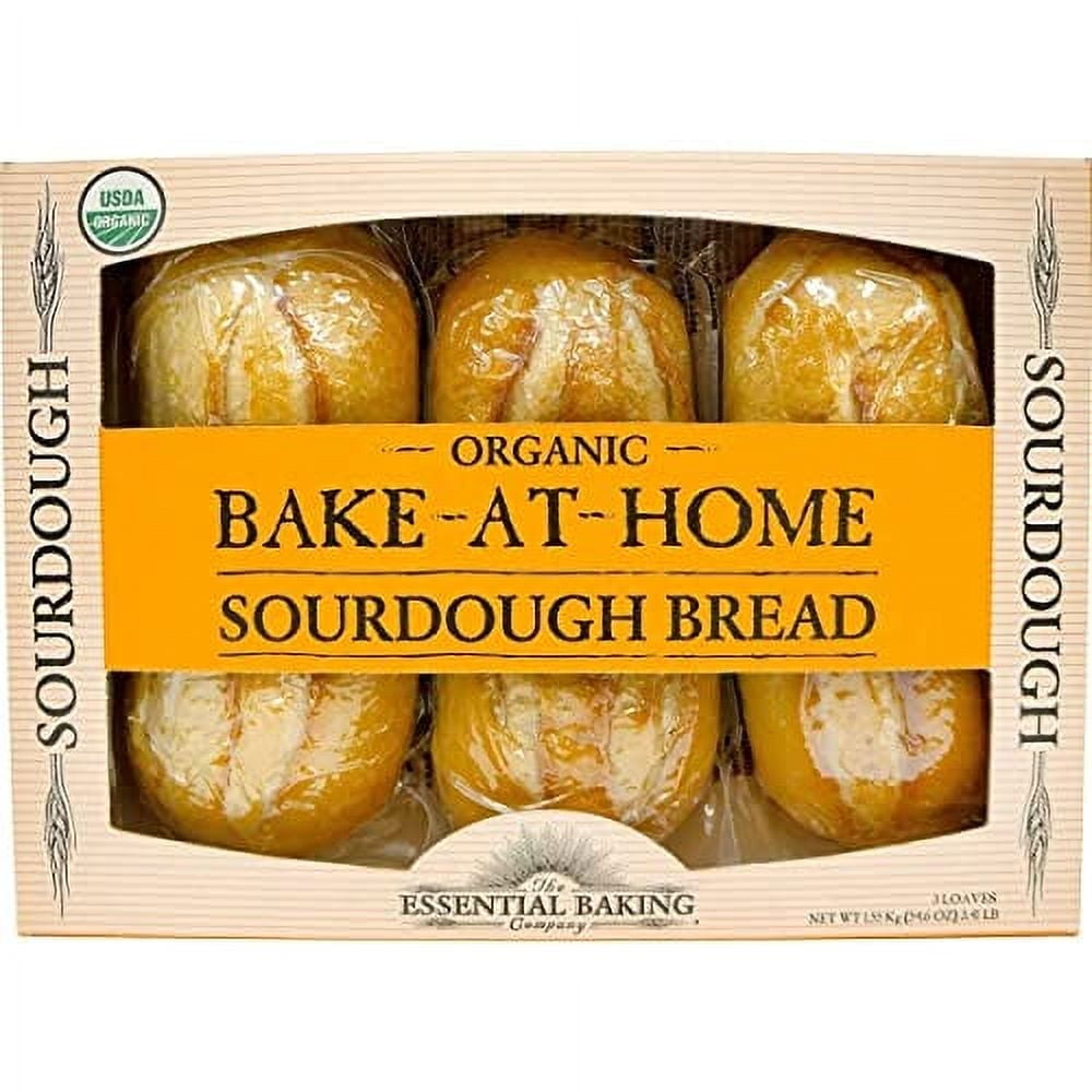 Bake-At-Home Organic Sourdough 3 Loaves 54.6 Oz/1.55 Kg. - 3 pack ...