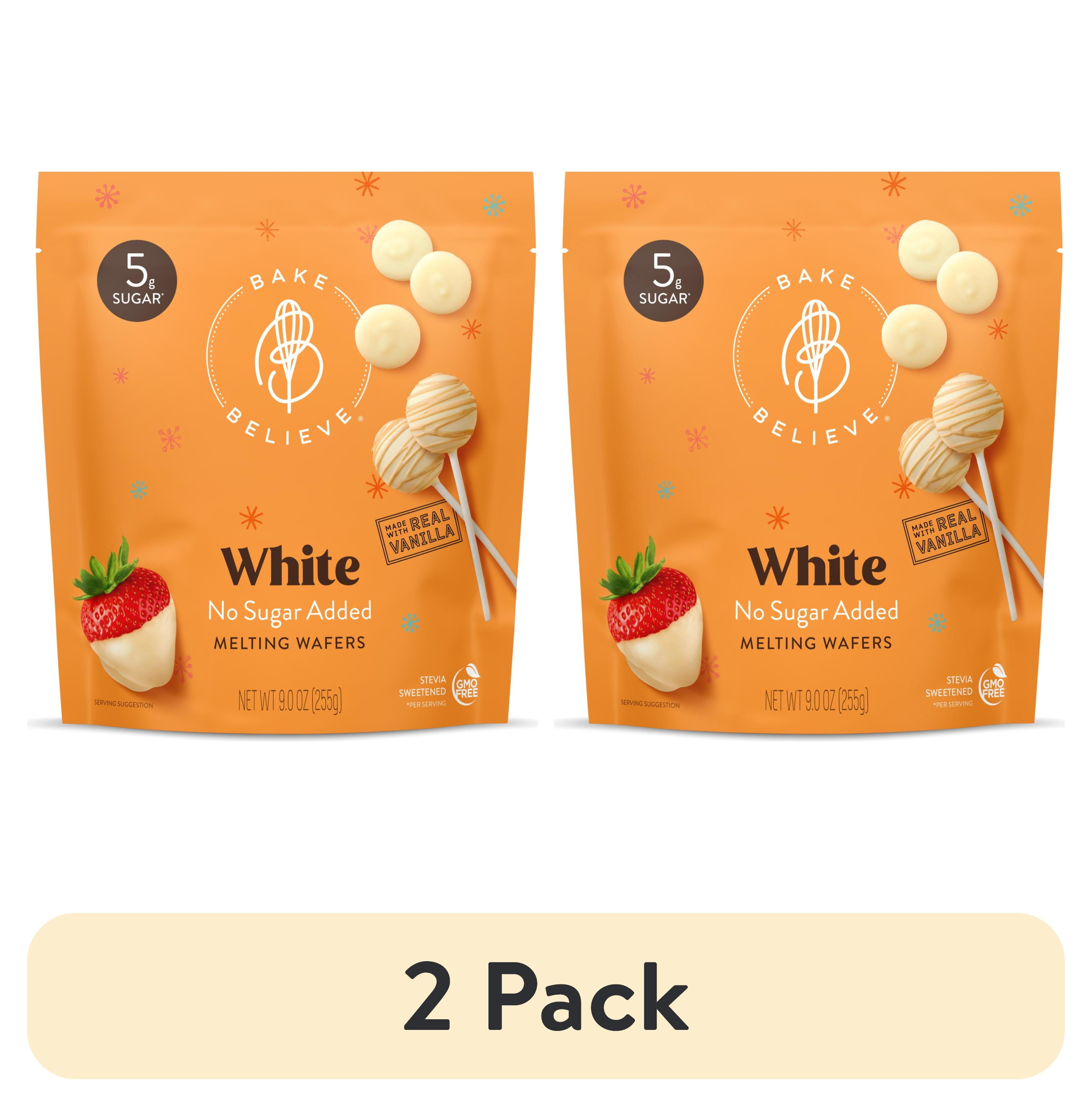 (2 pack) Bake Believe, No Sugar Added White Melting Wafers, 9 oz. Pouch ...