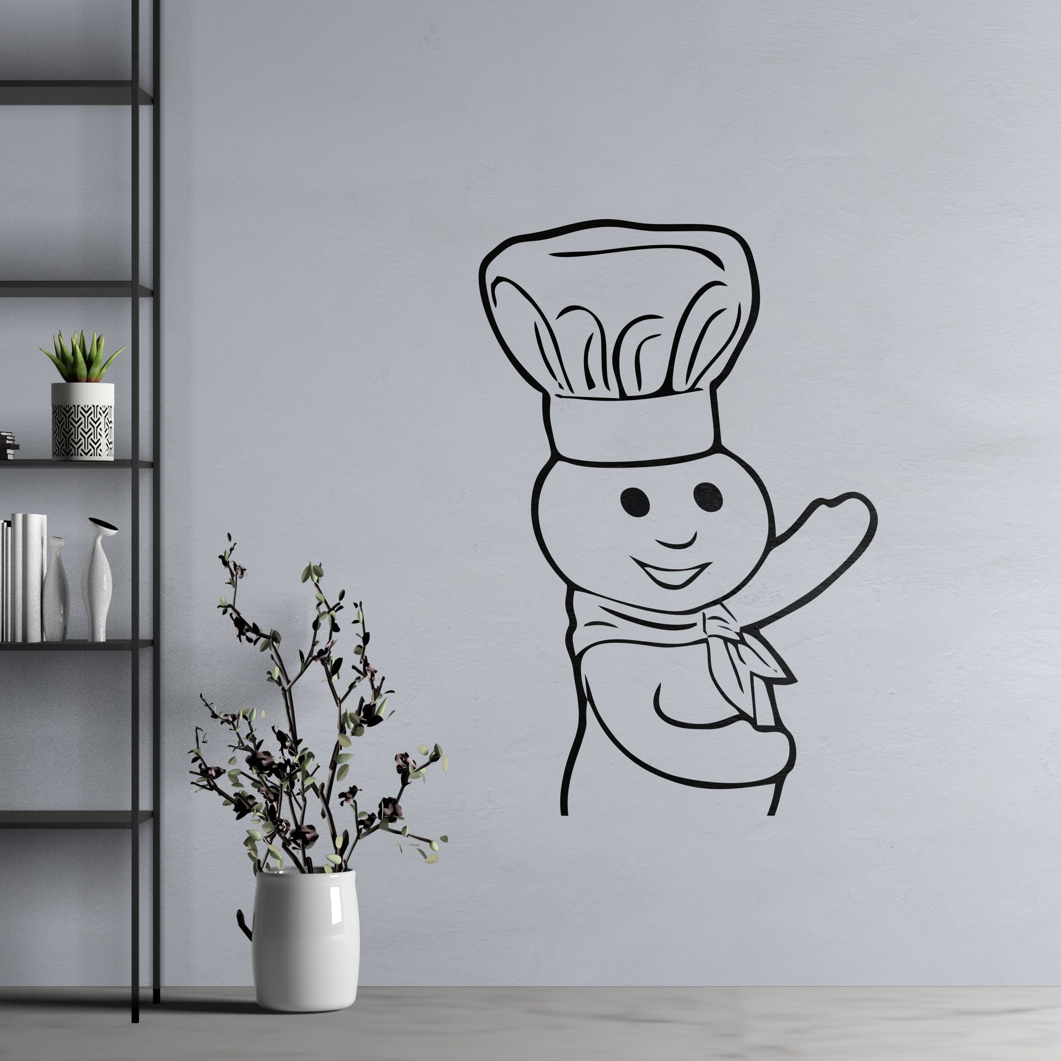 Bake Chef Welcome Logo Pillsbury Doughboy Wall Art Decal | Vinyl Home ...