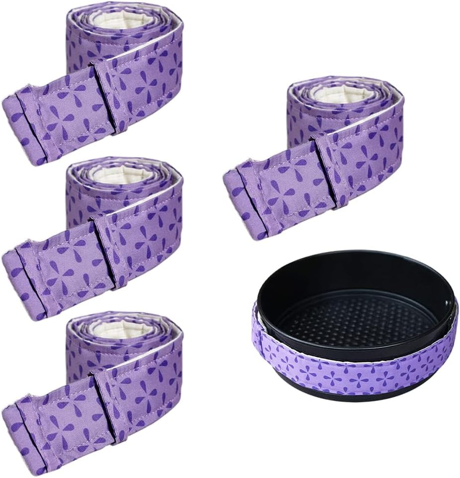 Bake Even Cake Strips 4 Pcs Bake Even Strip for Cake Pans, Baking Even ...