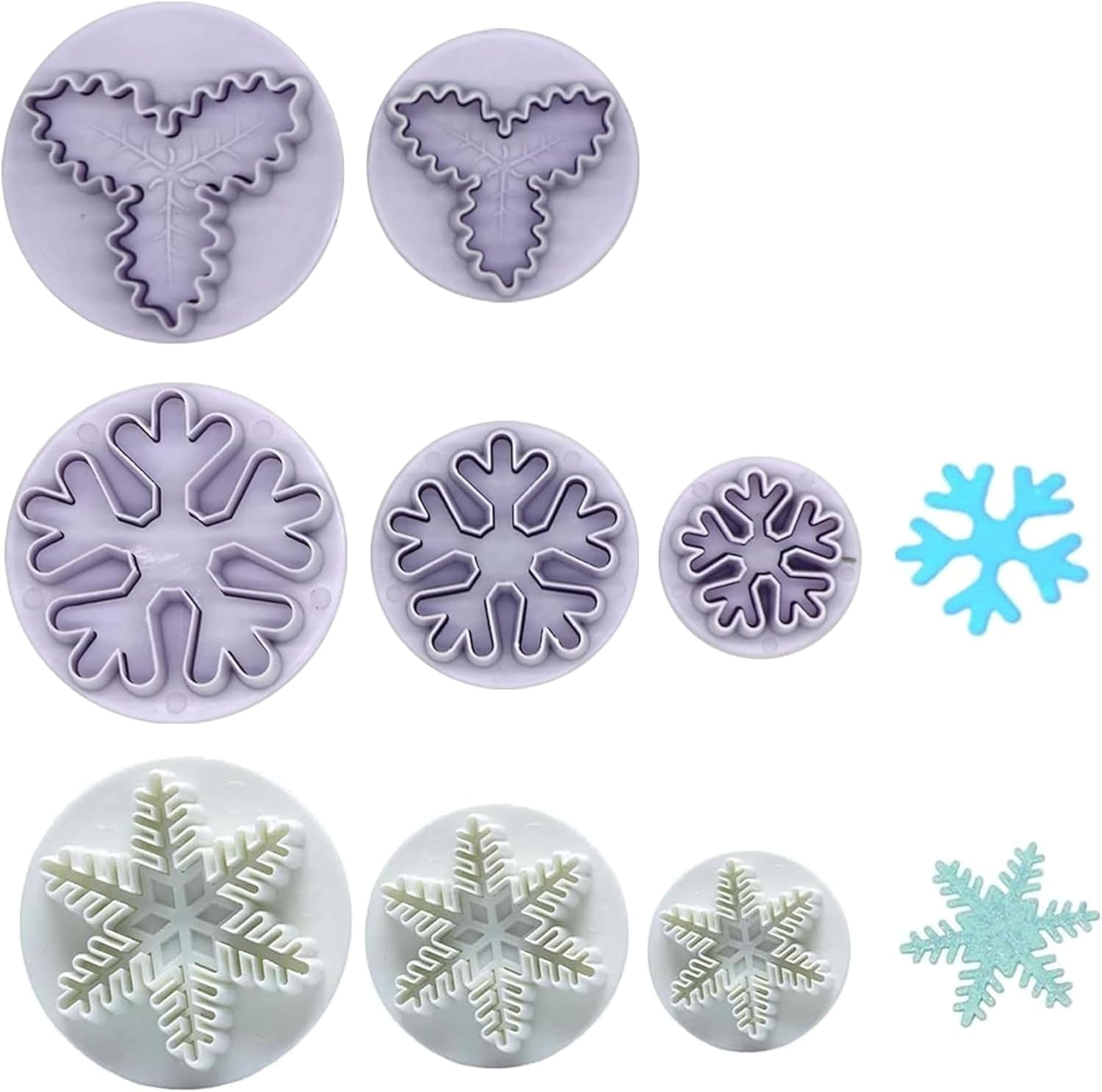 Bake House Combo 8PCS Snowflake Cookie Cutters Decorating Fondant ...