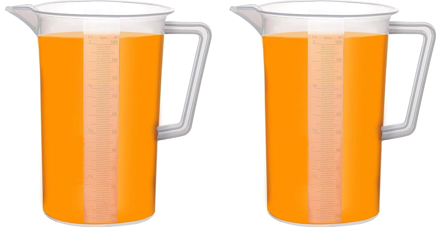 Bake House Professional Plastic Measure Jar Cup Glass for Kitchen ...