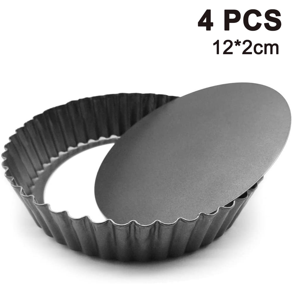 Bake Like A Pro With Our 4 Piece Fluted Tart Pan Set, Carbon Steel ...