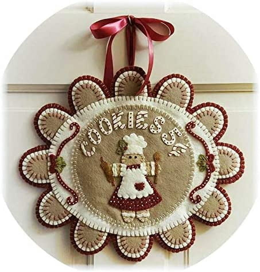 Bake Sale Penny Rug Kit Pre Washed Wool Applique Kit Cookie Pattern ...