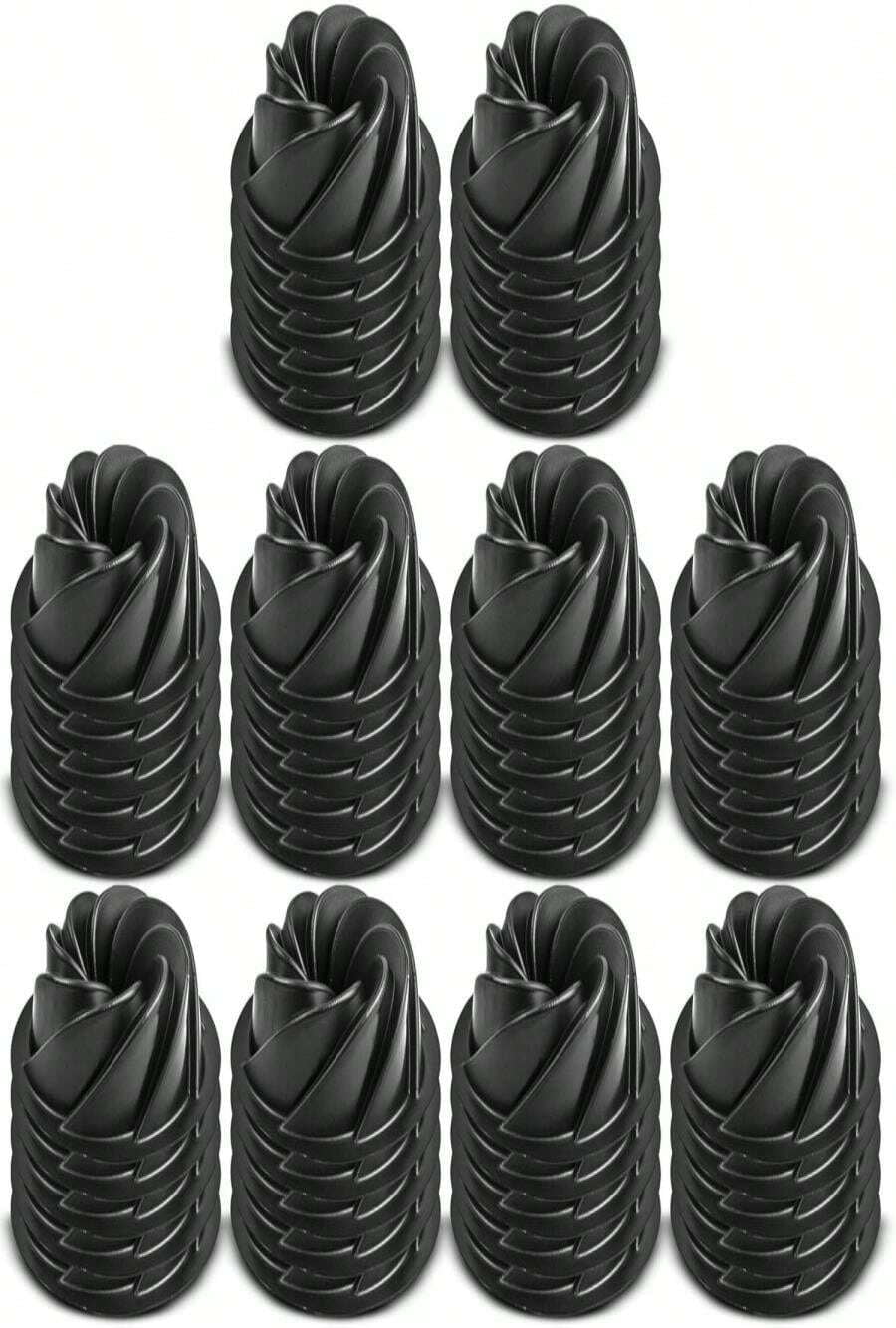 Bakeable Plastic Mini Flan Molds Pan, 25-Pack with Non-Stick Silicone ...