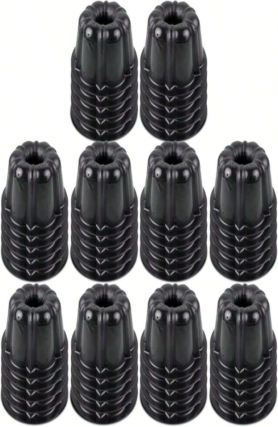 Bakeable Plastic Mini Flan Molds Pan, 25-Pack with Non-Stick Silicone ...