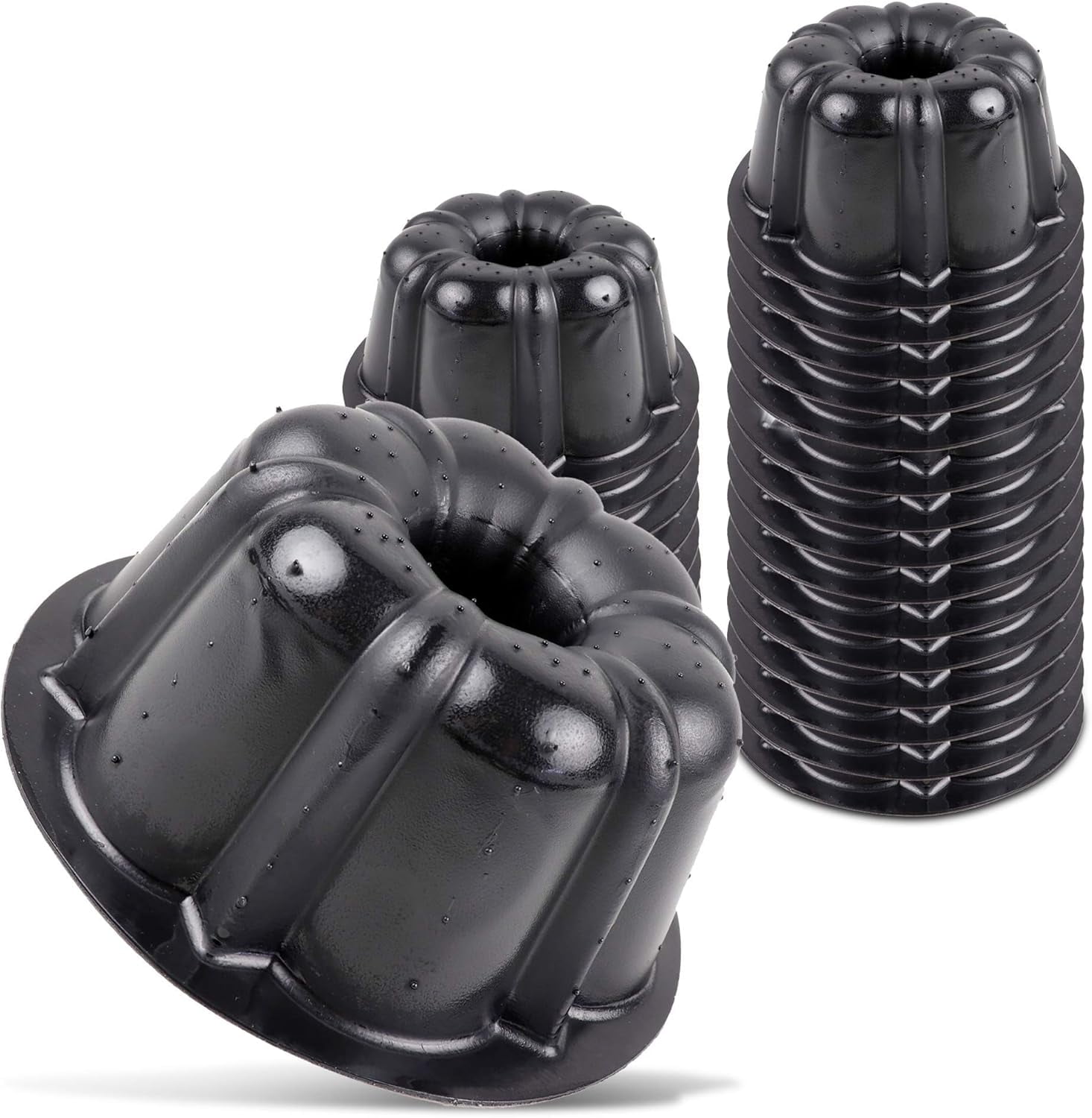 Bakeable Plastic Mini Flan Molds Pan - Baking Pan With Non-Stick ...