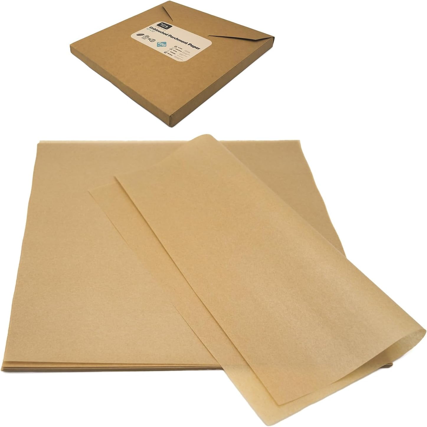 Bakechoice 12" X 12" Parchment Paper Square Kraft Deli Wrap Sheets (100 ...