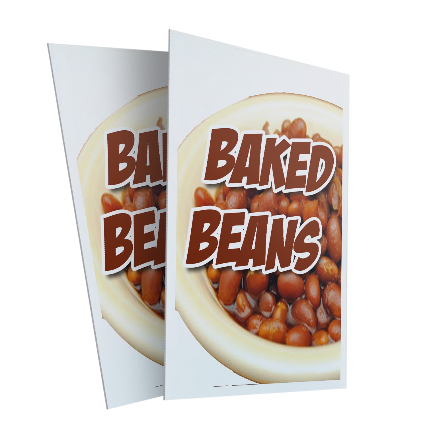 Baked Beans (2-PACK) 24" x 36" Plastic Signs | Sign Insert 4mm ...