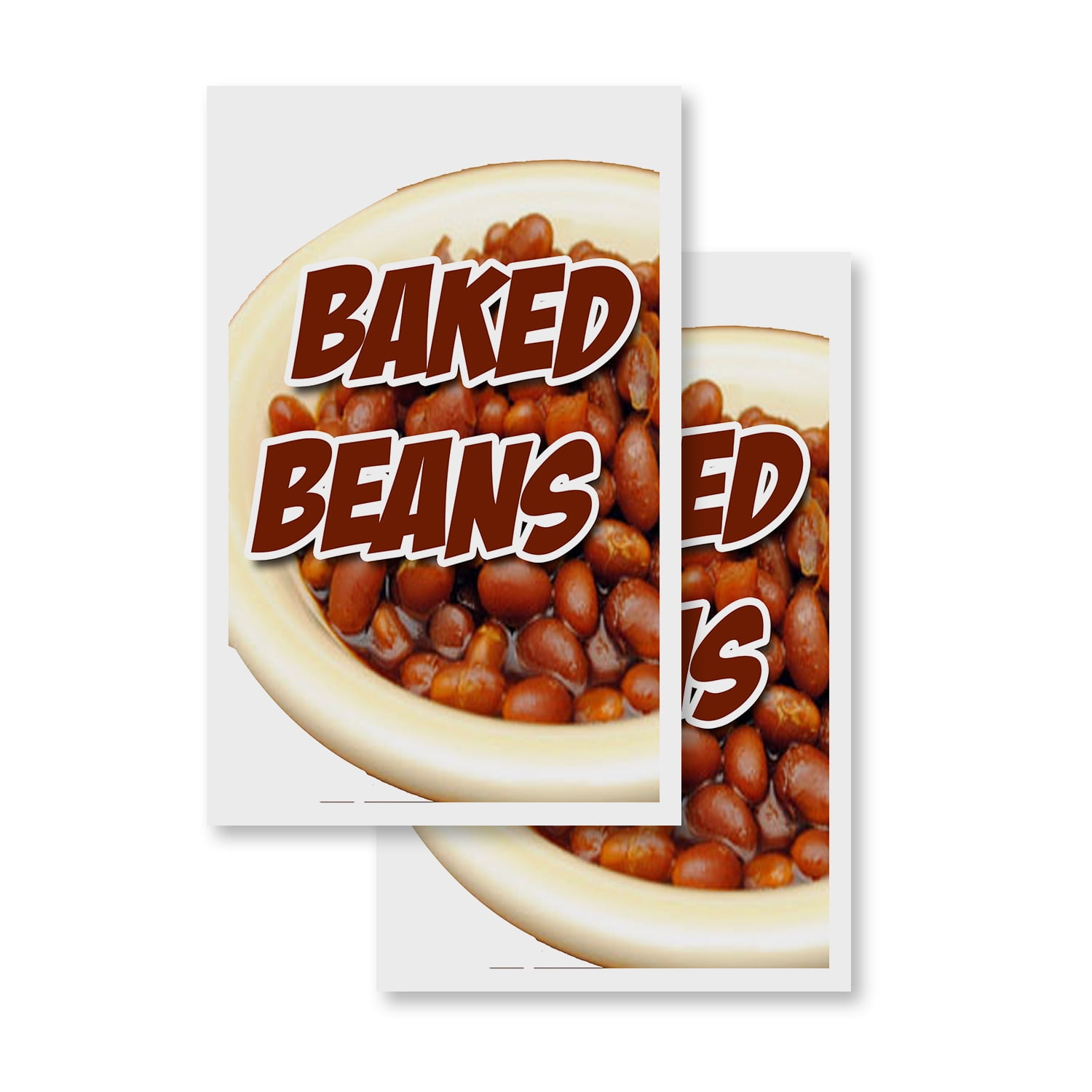 Baked Beans (2-PACK) 24" x 36" Vinyl Decals | Sign Insert Peel & Stick ...
