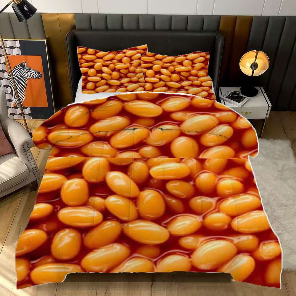 Baked Beans Comforter Set Queen Size Bedding Set For Travl Bedroom ...