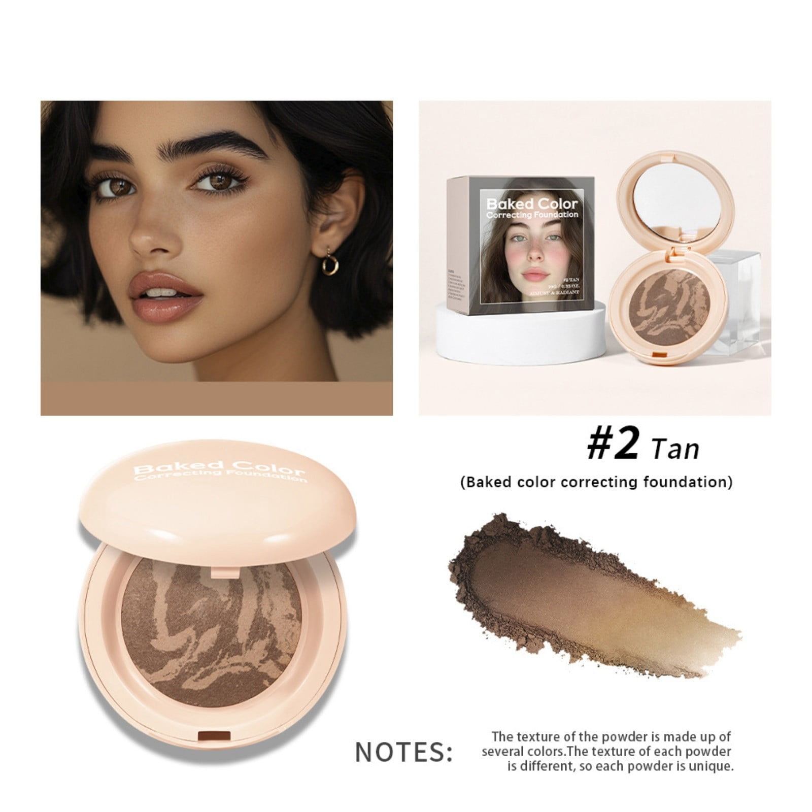 Baked Bronzer Powder – Natural Contour & Color Corrector for All Skin ...