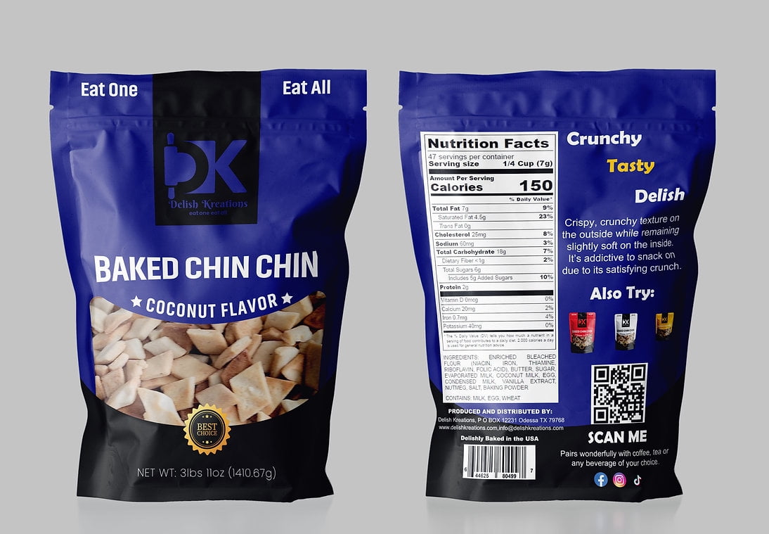 Baked Chin Chin Coconut Flavor 1 Gallon - Walmart.com