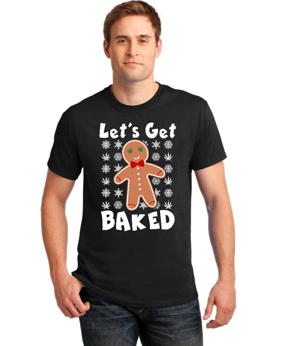 Baked Gingerbread Funny Christmas Men's T-shirt, 2XL, Black - Walmart.com