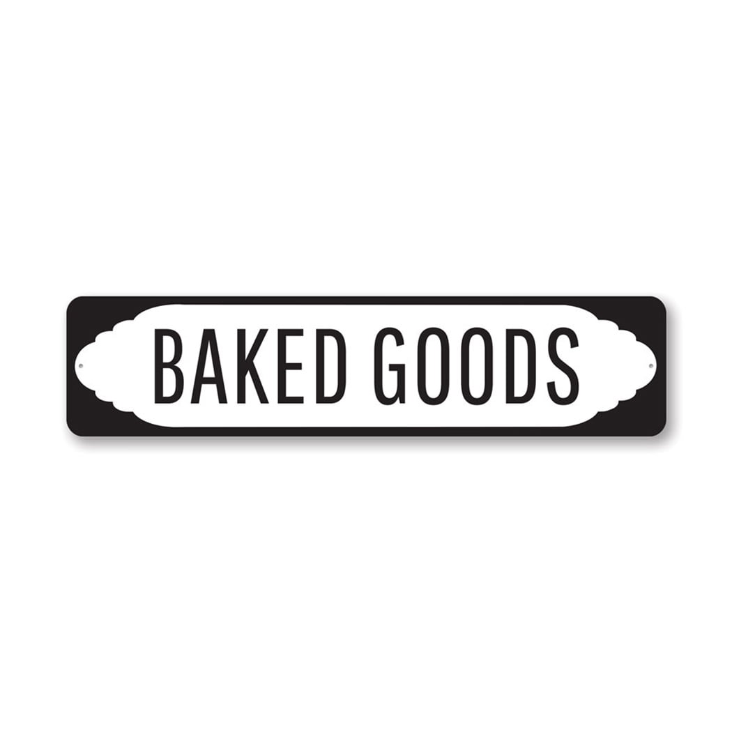 Baked Goods Sign, Decorative Bakery Sign, Baker Sign, Kitchen Aluminum ...