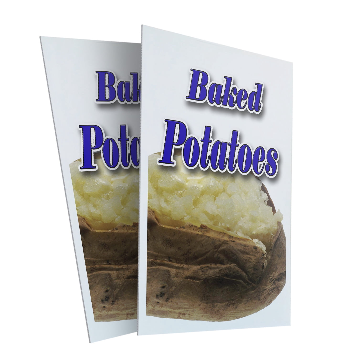Baked Potato (2-PACK) 24" x 36" Plastic Signs | Sign Insert 4mm ...