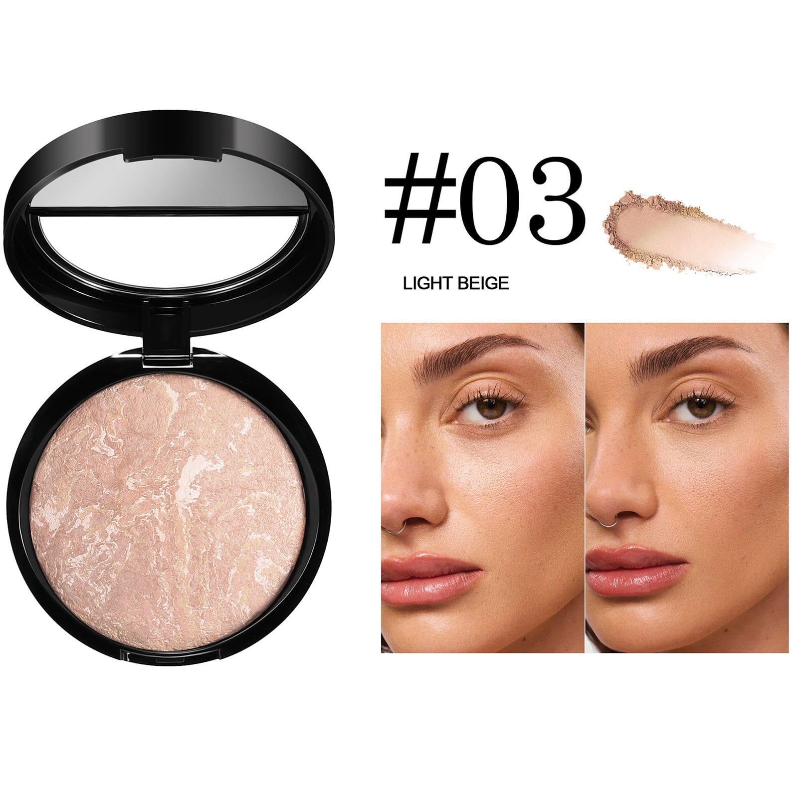 Baked Setting Powder Brighten Color Correcting Powder Foundation ...
