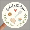 Baked with Love Stickers – Round Baking Labels – Homemade Kitchen ...