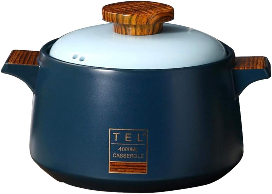 Bakelite Handle Cookware 4.2-Quart Ceramic Casserole/Clay Pot ...