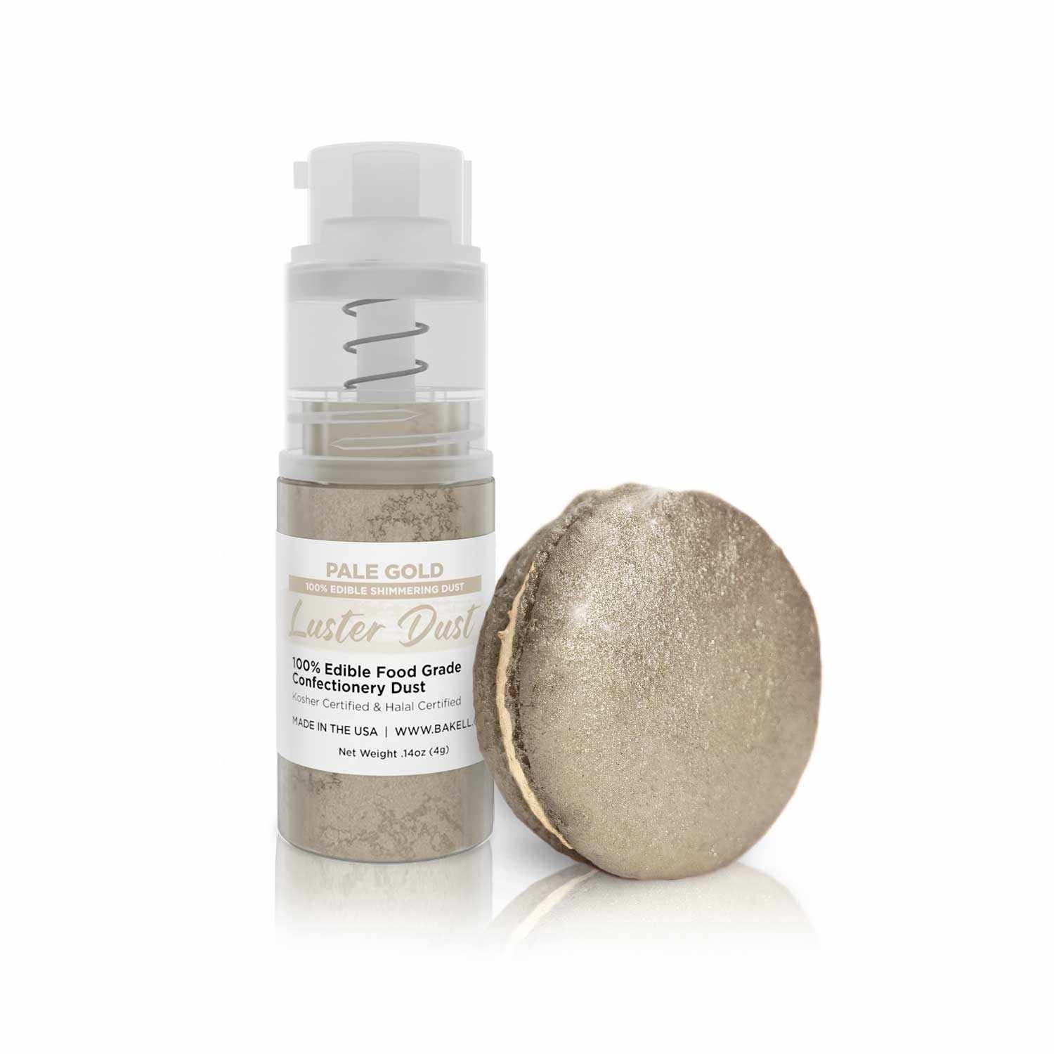 Bakell - Pale Gold Luster Dust and Cake Paint - Fine Metallic Sheen, 4g ...