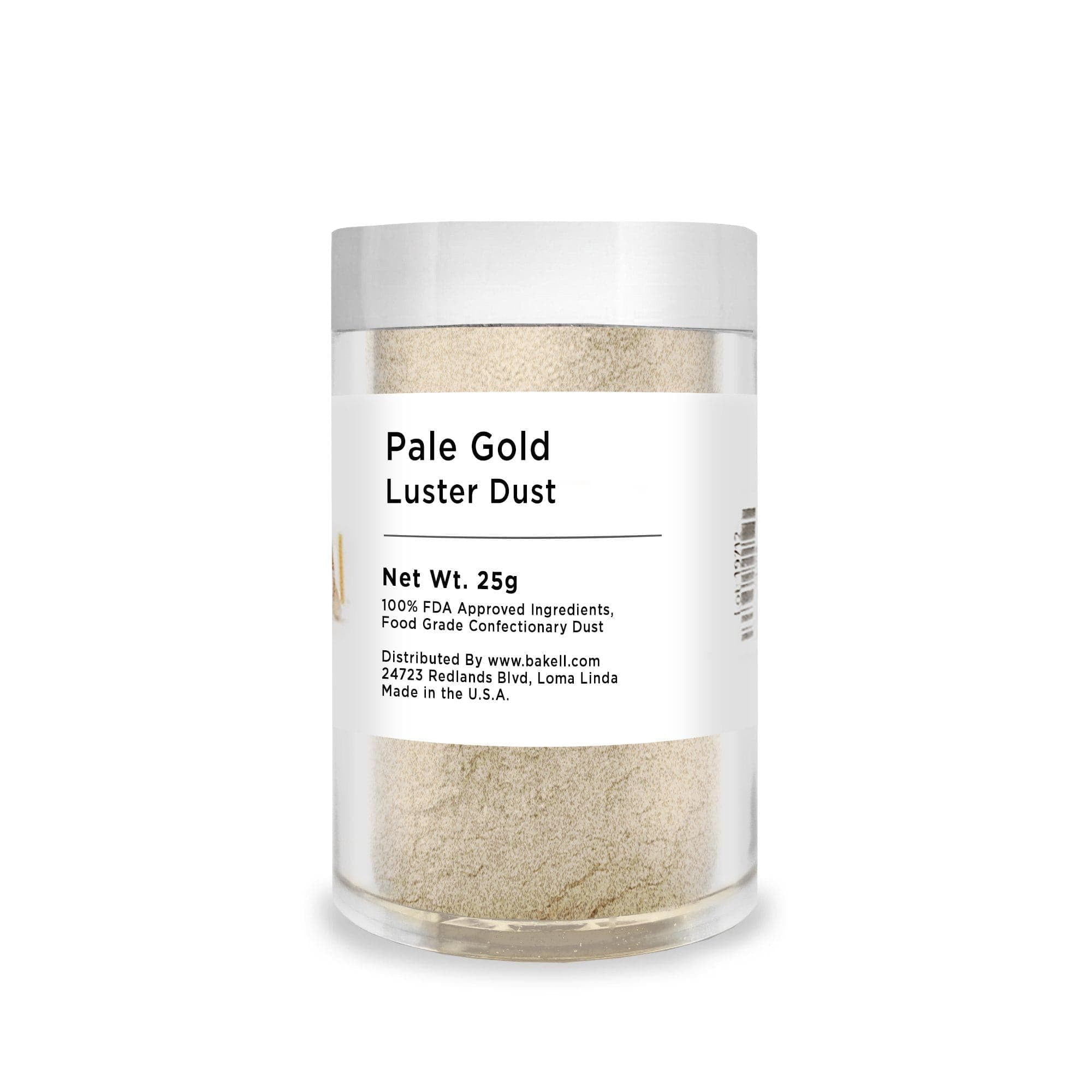 Bakell - Pale Gold Luster Dust and Cake Paint - Fine Metallic Sheen, 25g Jar - Walmart.com