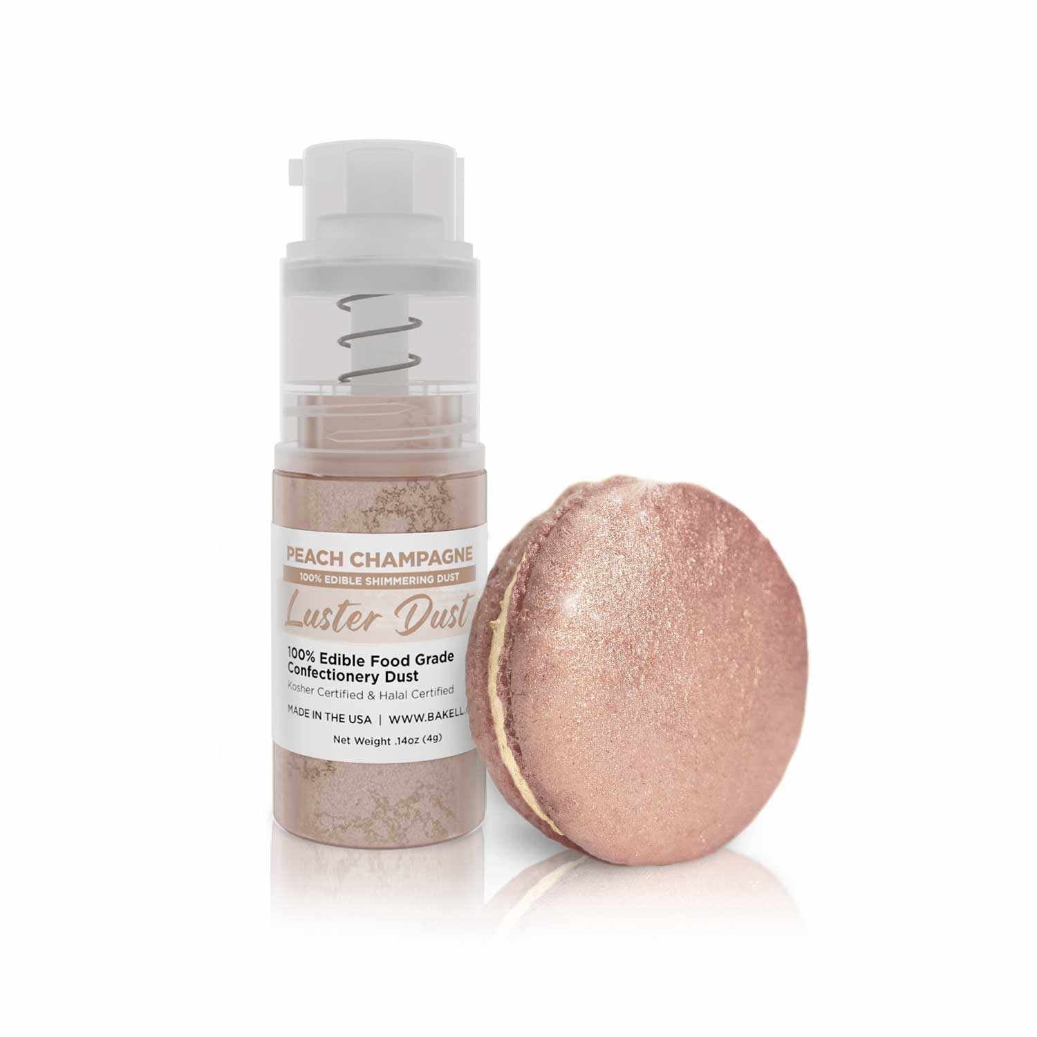 Bakell - Peach Champagne Luster Dust and Cake Paint - Fine Metallic ...