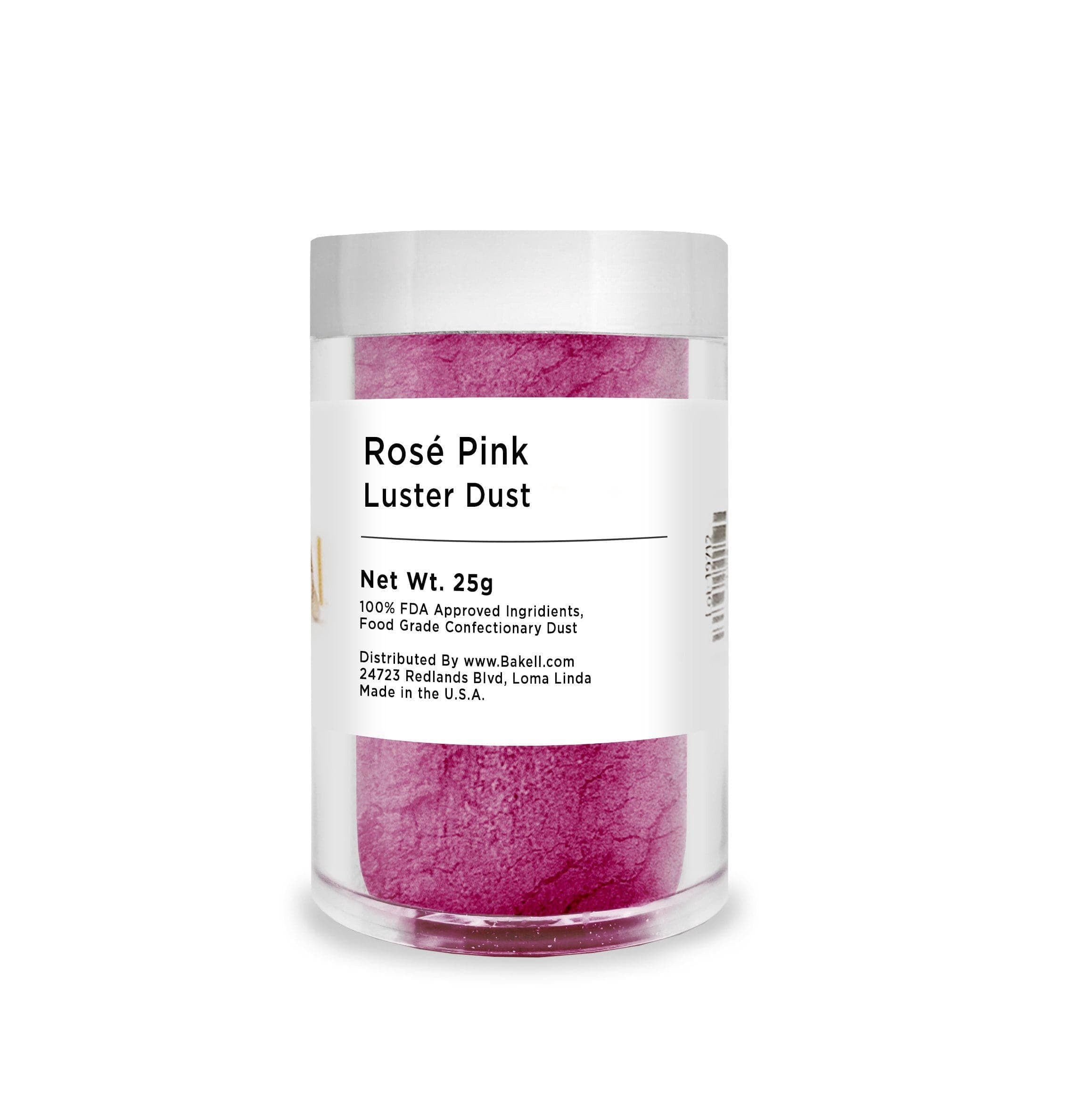Bakell - Rose Pink Luster Dust and Cake Paint - Fine Metallic Sheen ...