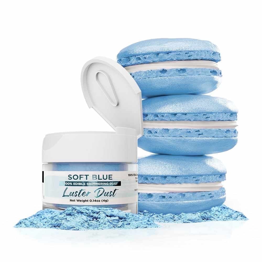 Bakell - Soft Blue Luster Dust and Paint (4g, 1x Jar) Edible Vegan Dust ...