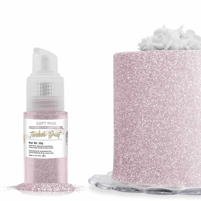 Bakell - Tinker Dust Soft Pink Edible Glitter - Vibrant Sparkle, 25g ...