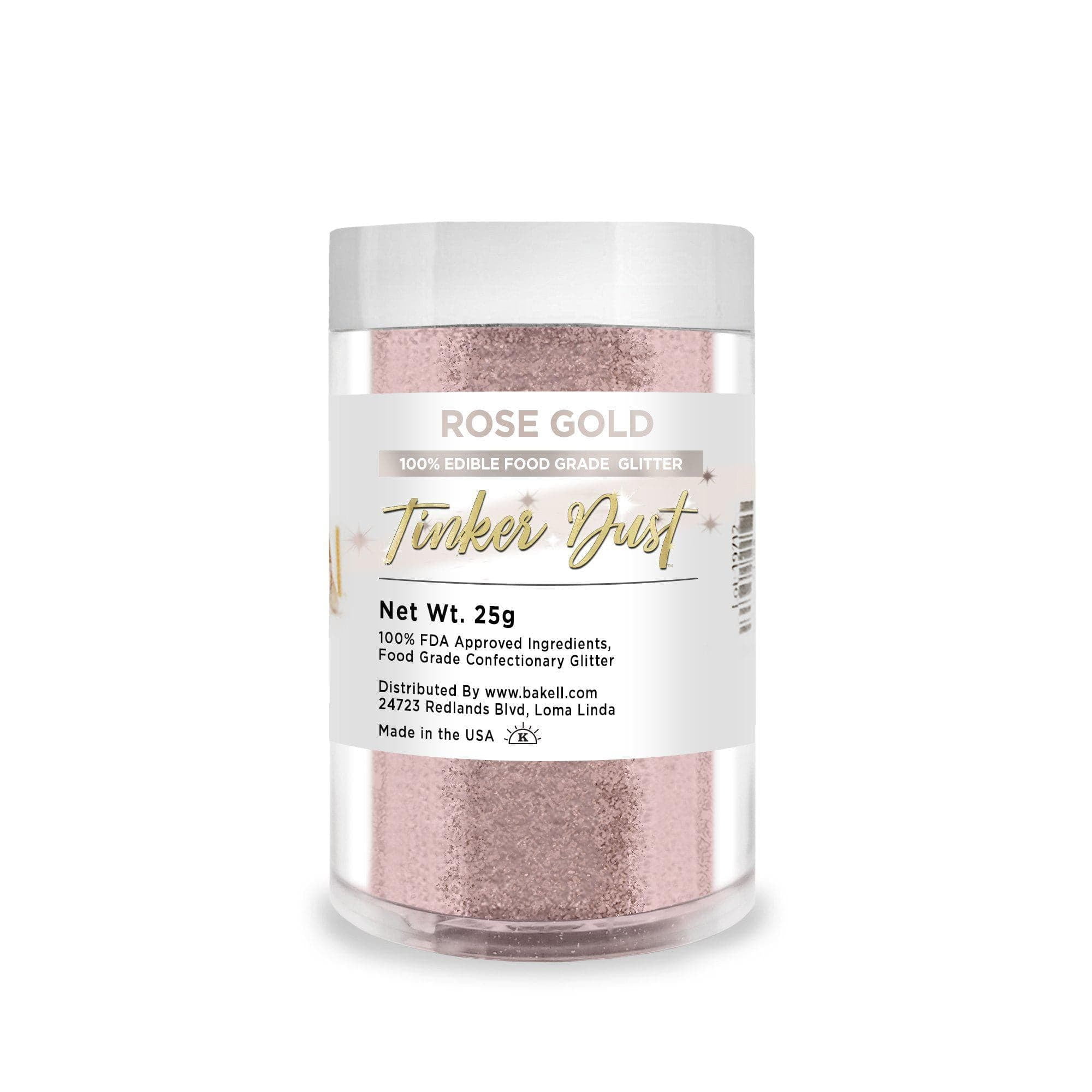 Bakell - Tinker Dust Rose Gold Edible Cake Glitter - Vibrant Sparkle ...